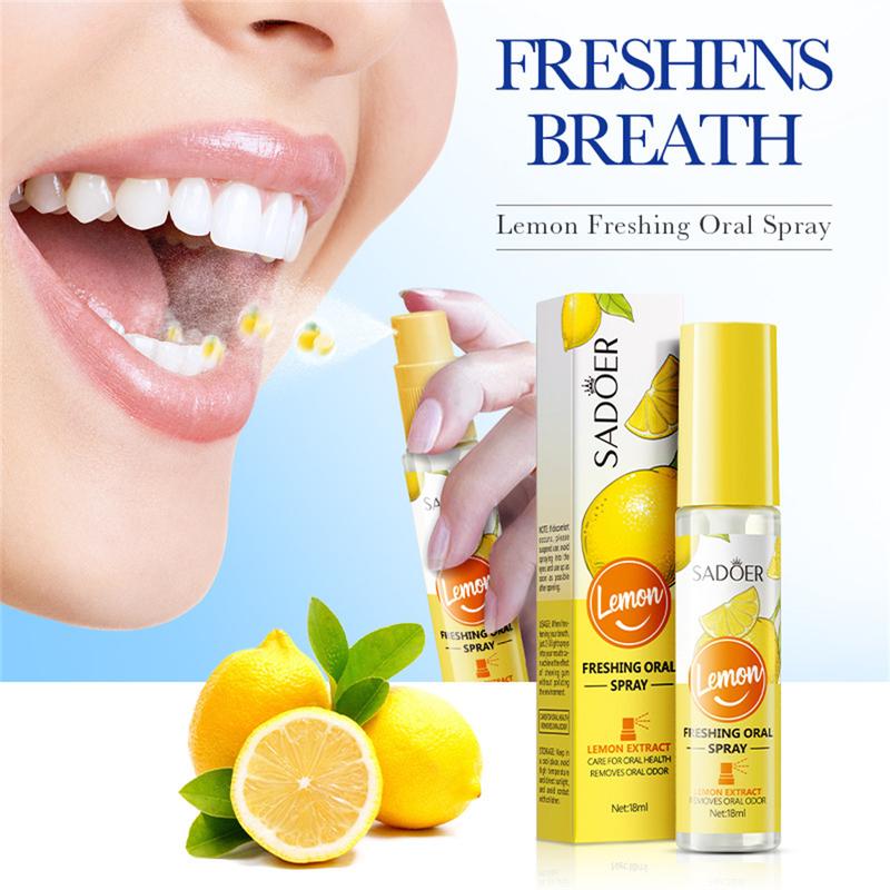 Semburan Mulut, SADOER, 18ml, Perisa Lemon dan Pic, Rawatan Bau ...