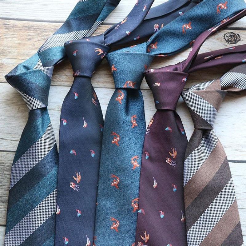 8cm New Casual Vintage Coffee Tie Wedding Blue Navy Maroon Ties ...