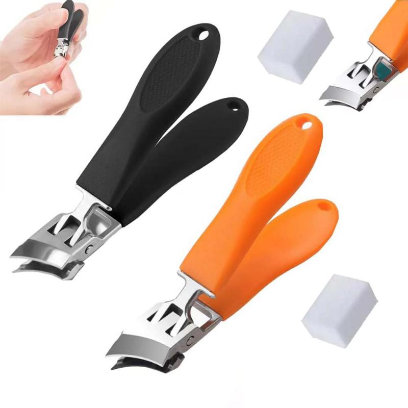 1/ 2pcs Wide Jaw Opening Anti-Splash Slanted Nail Clipper, Slanted ...