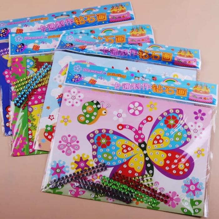 Jual Mainan Edukasi Sticker Diamond | Menempel Manik-Manik | Mewarnai ...