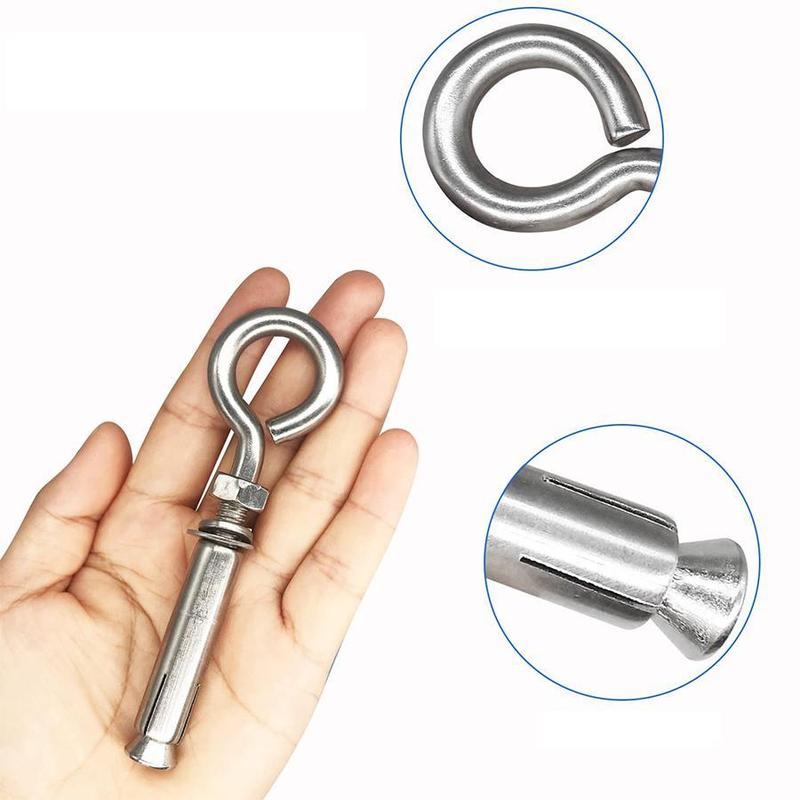 Stainless Steel Eye Bolt, M8 Concrete Wall Anchor Shoulder Pull ...