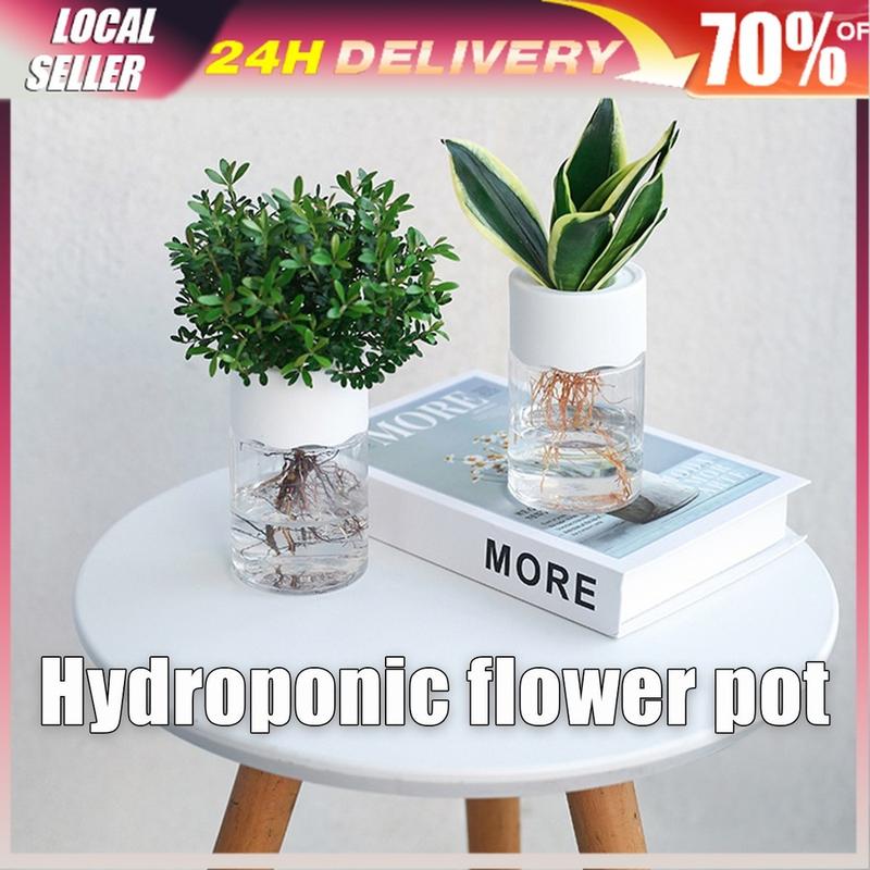 Pasu Bunga Hidroponik Transparent Hydroponic Flower Pot Portable ...