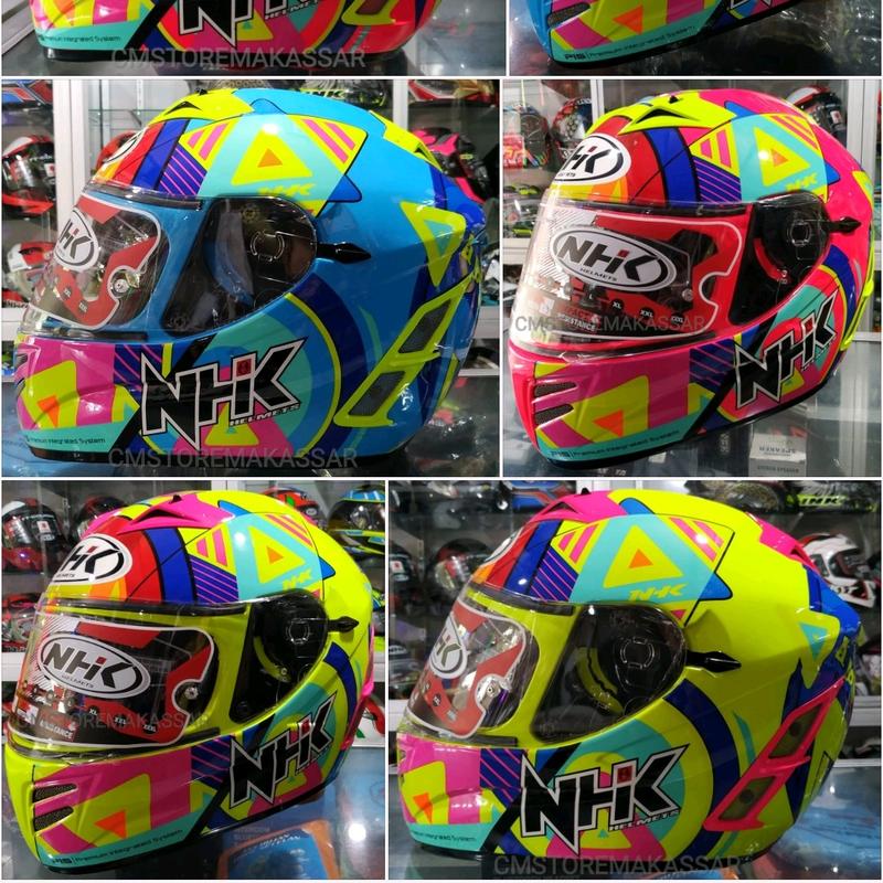 Helm NHK Terminator Motif Pigment Full Face Double Visor Kacamata ...