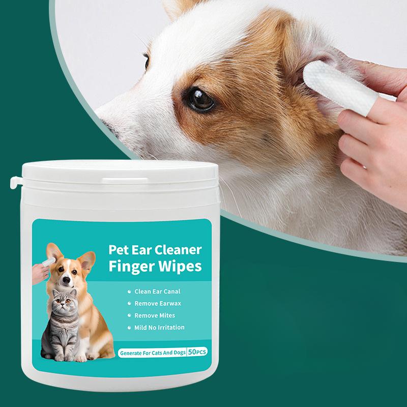 Pet Ear Cleaning Wipes Ear Care Finger Cots Mite Removal Cat - TikTok ...