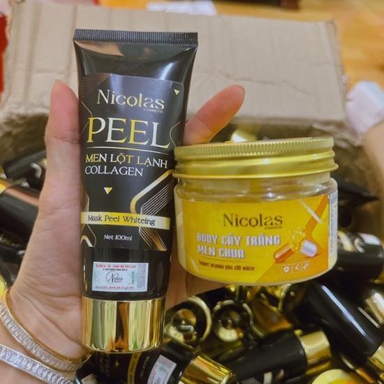 Combo Kem Nicolas Peel Lột Lạnh + Kem Body Cấy Trắng Men Chua - TikTok ...
