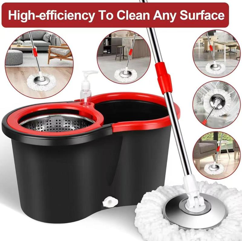 "360° Rotating Mop Bucket Set|Dual-Drive Powerful Water Dumping ...