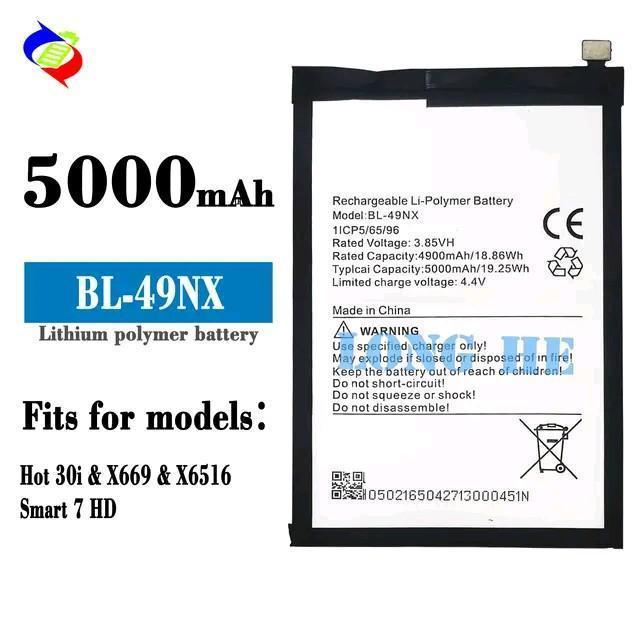 [GARANSI 6 BULAN] BATTERY BL-49NX COMPATIBLE INFINIX SMART 7 X6515 ...