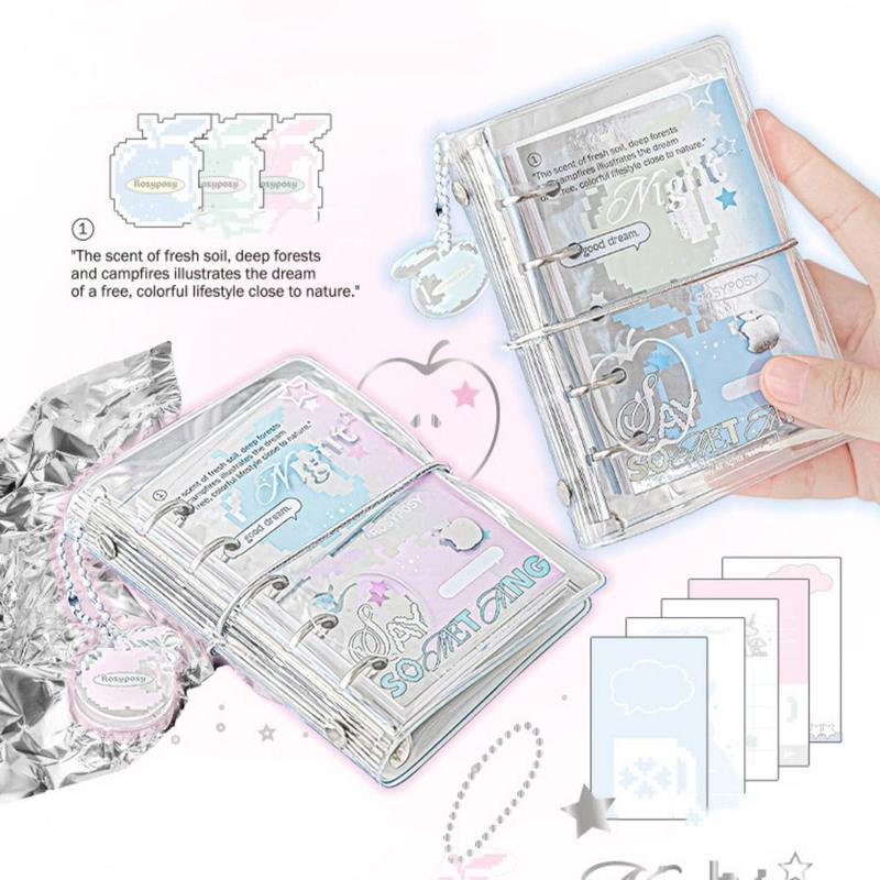 Stationery Hand Ledger M5 Pocket Binder Notebook Mini Twill Loose-leaf ...