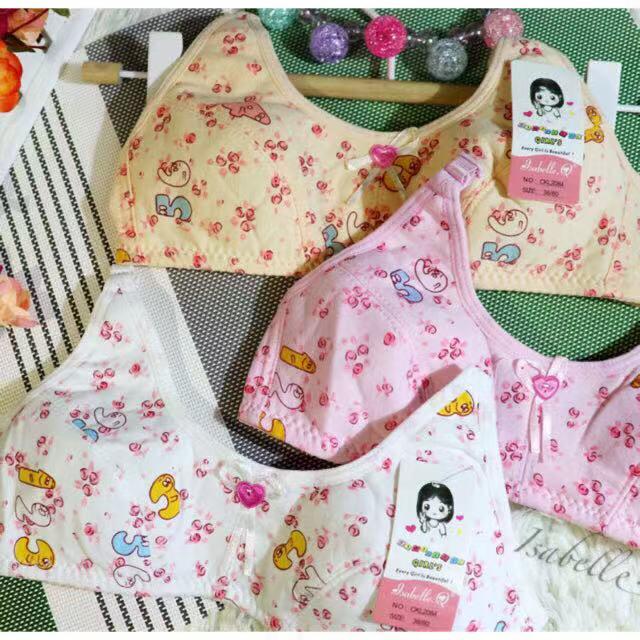 KI COD Cotton Baby Bra plain/ printed kids underwear 1029# - TikTok ...