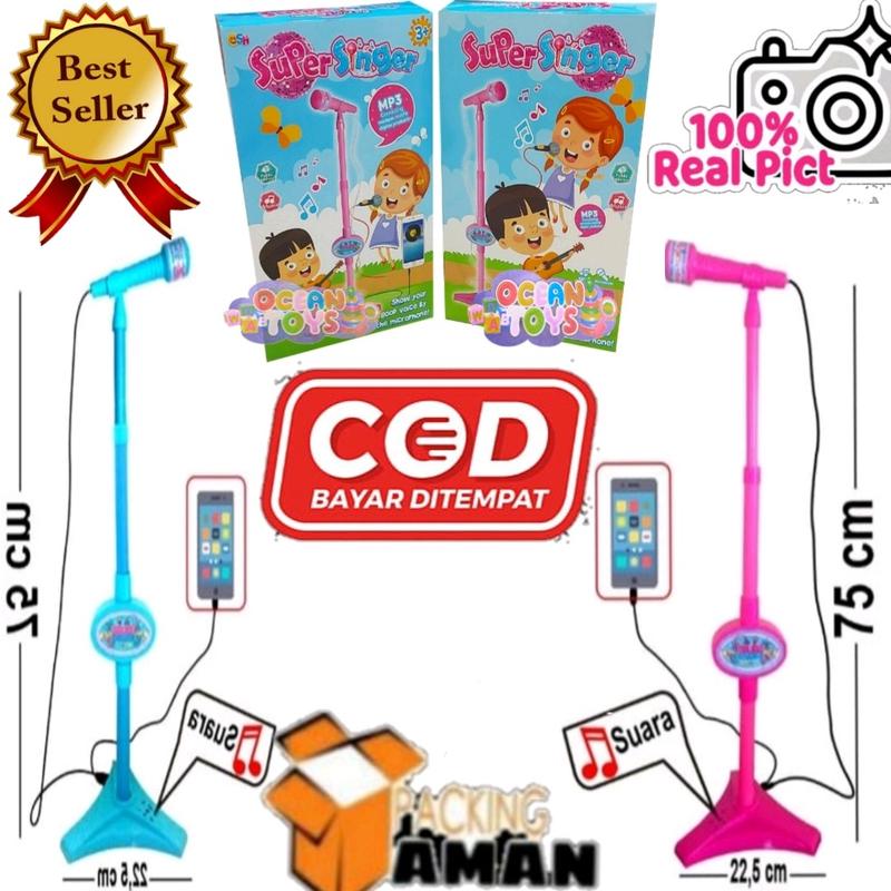 COD PROMO SH1251 MAINAN MICROPHONE ANAK SUPER SINGER MP3 HP KARAOKE ...