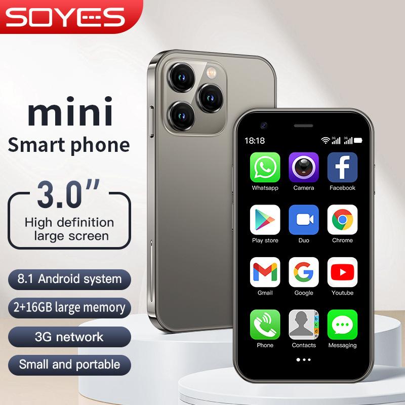 Telefon Pintar Mini Android, XS15, Dwi SIM, Empat Teras, 3G, - TikTok ...