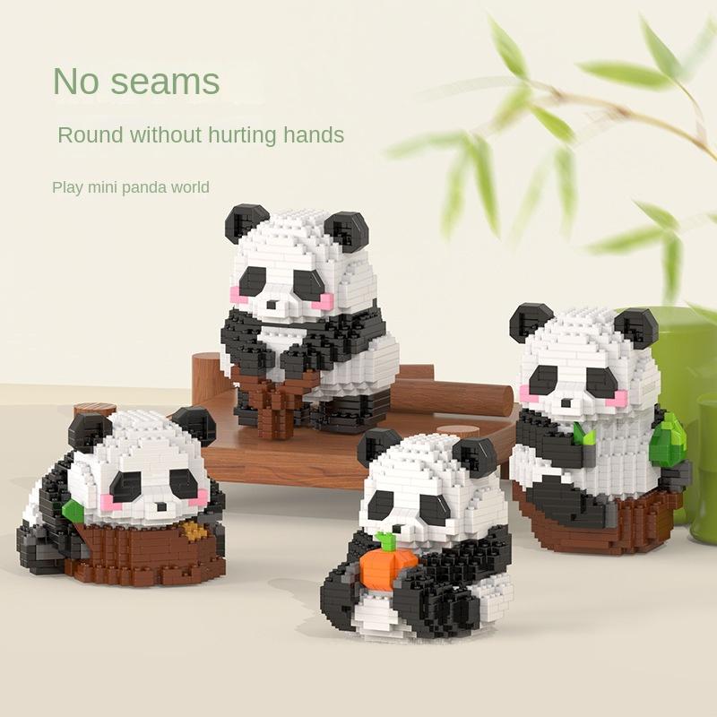 2023 New Creative MINI Chinese Style Animal Panda Building Block ...
