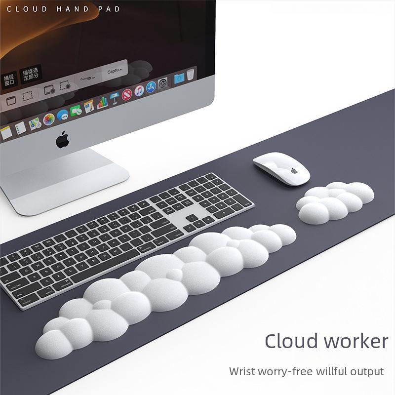 Cloud-shaped wrist rest pad! Memory foam + silicone material, non-slip ...