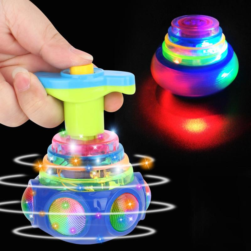 LED gyroscope electronic with music glow spinning top toy - TikTok Shop ...