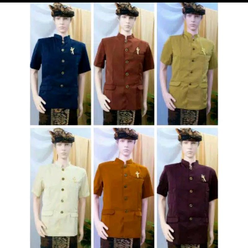 Fashion Baju Dewasa Kemeja Safari Bali Jas Bescap Pakaian Adat Khas ...