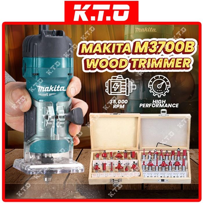 M3700B Trimmer Wood Router 6MM 530W + 12PCS / 15PCS Router Bit - TikTok ...