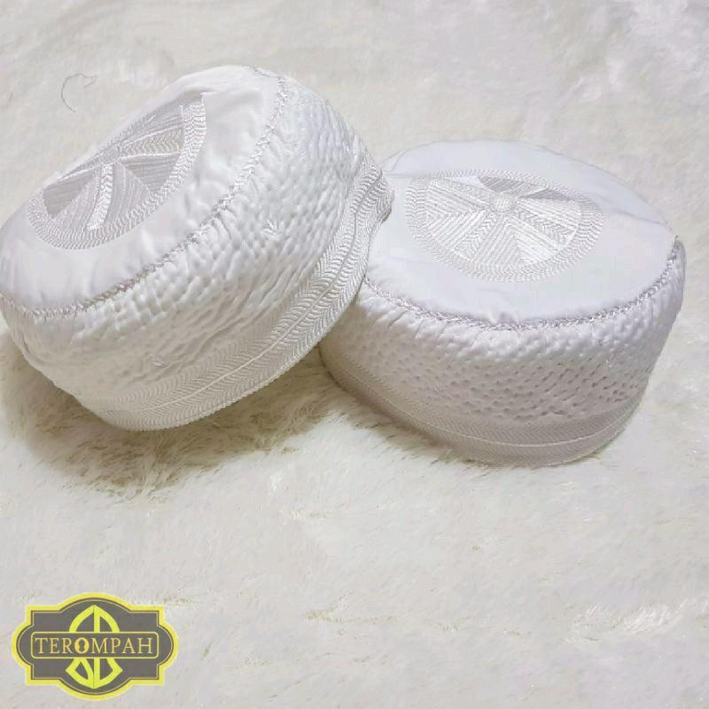 KOPIAH MADINAH PUTIH ORIGINAL/ KOPIAH HAJI PUTIH - Shop | Tokopedia
