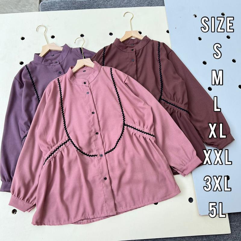Geana Blouse - Blouse Linen - Blouse Jumbo - Size S M L XL XXL - Shop ...