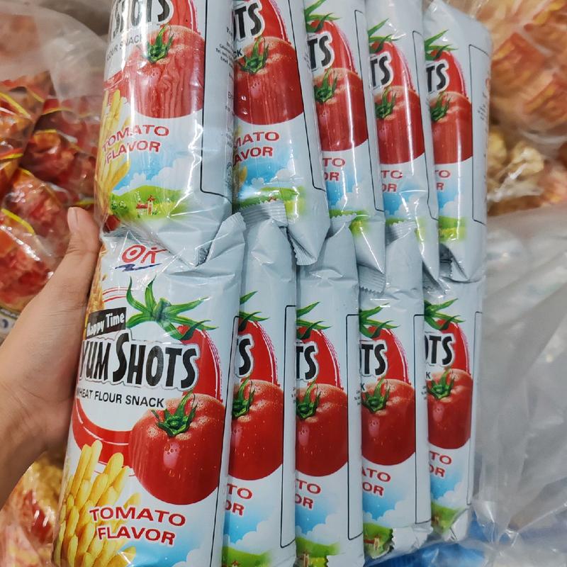 YUM SHOTS BIG SIZE wheat flavored snack TOMATO FLAVOR 10 pcs - TikTok ...