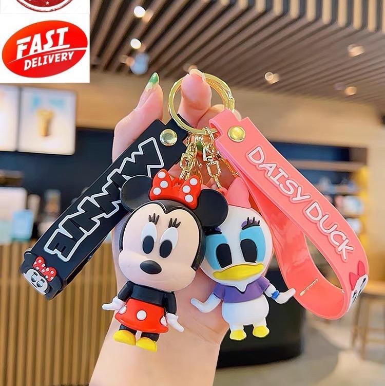 (Ready Stock) Disney Mickey Mouse Donald Duck Doll Keychain Cartoon ...