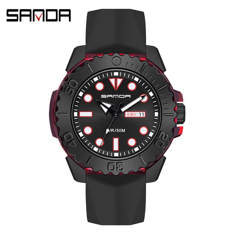 Jam Tangan Sanda, Gaya Korea, Elektronik, Paparan Tunggal, Kalendar ...