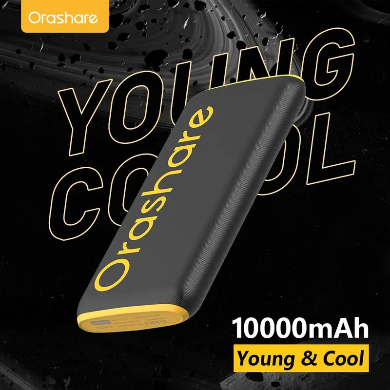 Orashare OH10 10000mAh Power Bank With Built-in Cable Mobile Smartphone ...