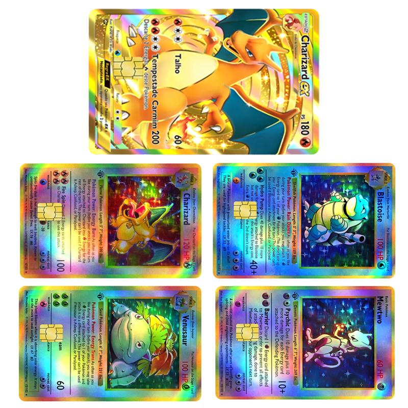 Holographic Custom Pokemon Card Debit Card Skin - Small chi - TikTok Shop