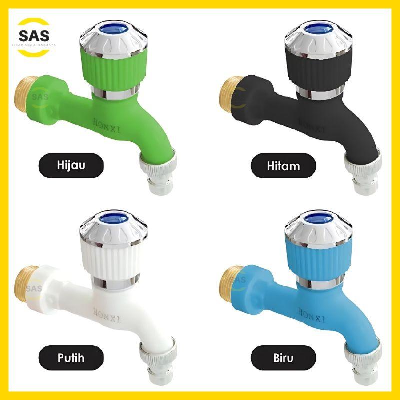 [SAS] Kran Air Plastik Keran Kamar Mandi Taman Tembok Mahkota 1/2 & 3/4 ...