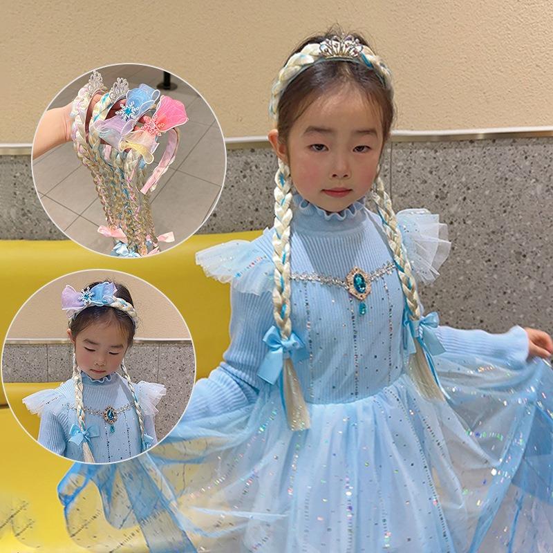 New Princess Wig with Rhinestone Crown Headband, Frozen Gold - TikTok ...