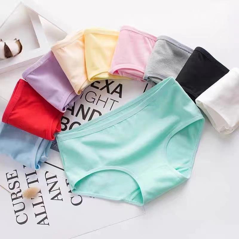 Seluar Dalam Kapas Lancar, 12 Keping, Untuk Wanita, Seluar Dalam ...