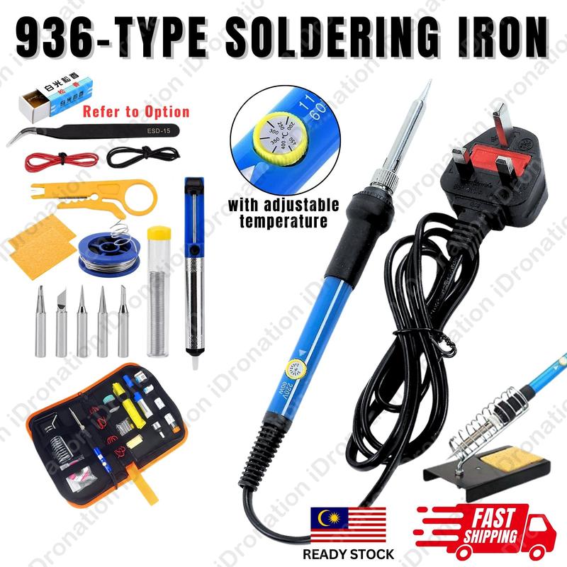 60W 936 Type Solder Soldering Iron Set Station Tools Replaceable ...