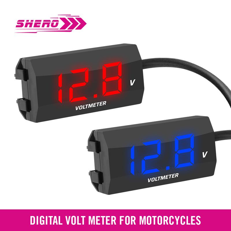 Digital Volt Meter For Motorcycles Universal Waterproof Material ...