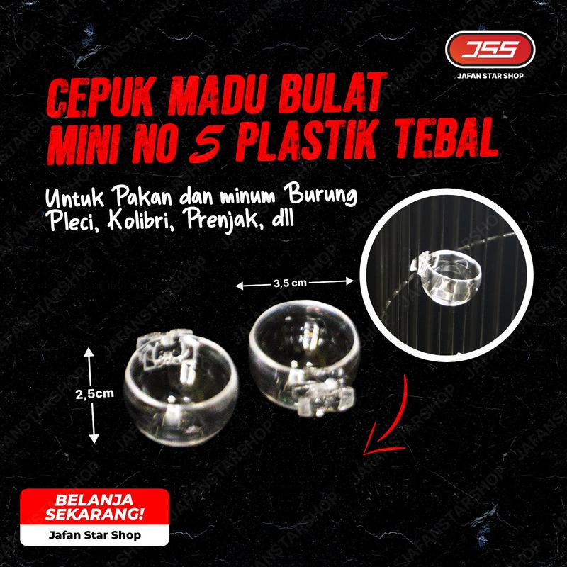 Cepuk Mika Bulat Mini No 5 2 Pcs Cepuk Madu Cangkir Bening Wadah - Shop ...