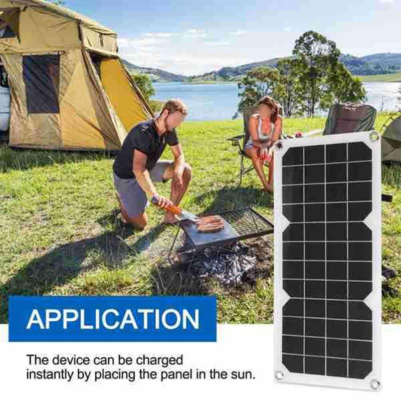 10W Solar Panel Solar Power Portable Charger Kit Outdoor Battery ...