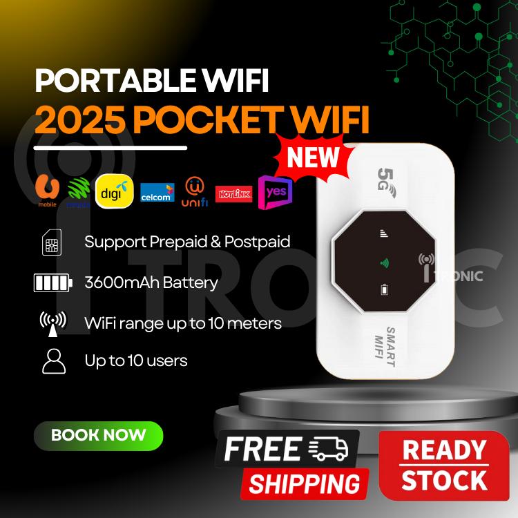 ITRONIC 2025 Pocket WiFi 4G LTE Router Portable WiFi Modem MiFi ...