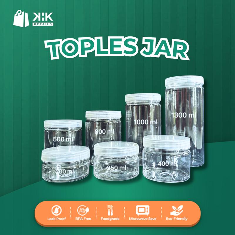 Toples Jar berbagai ukuran - Wadah Plastik Food Grade untuk Snack ...