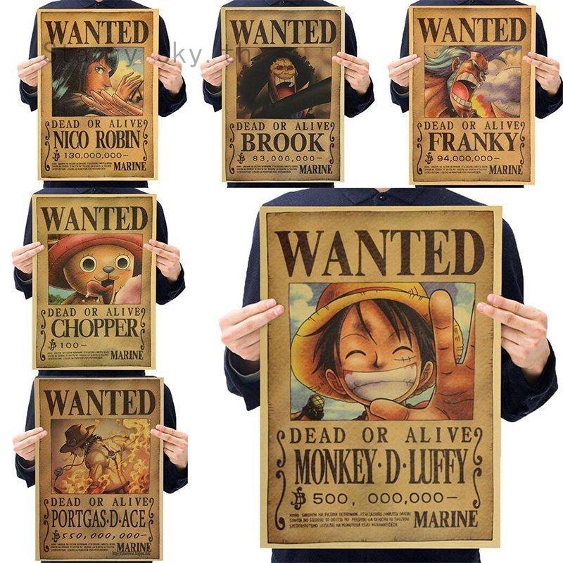 Poster Dinding Watak Anime ONE PIECE, Barangan Kraft, Hiasan - TikTok ...