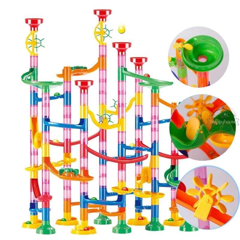 Track Building Blocks Kids 3D Maze Ball Roll Toy DIY Marble Run ...