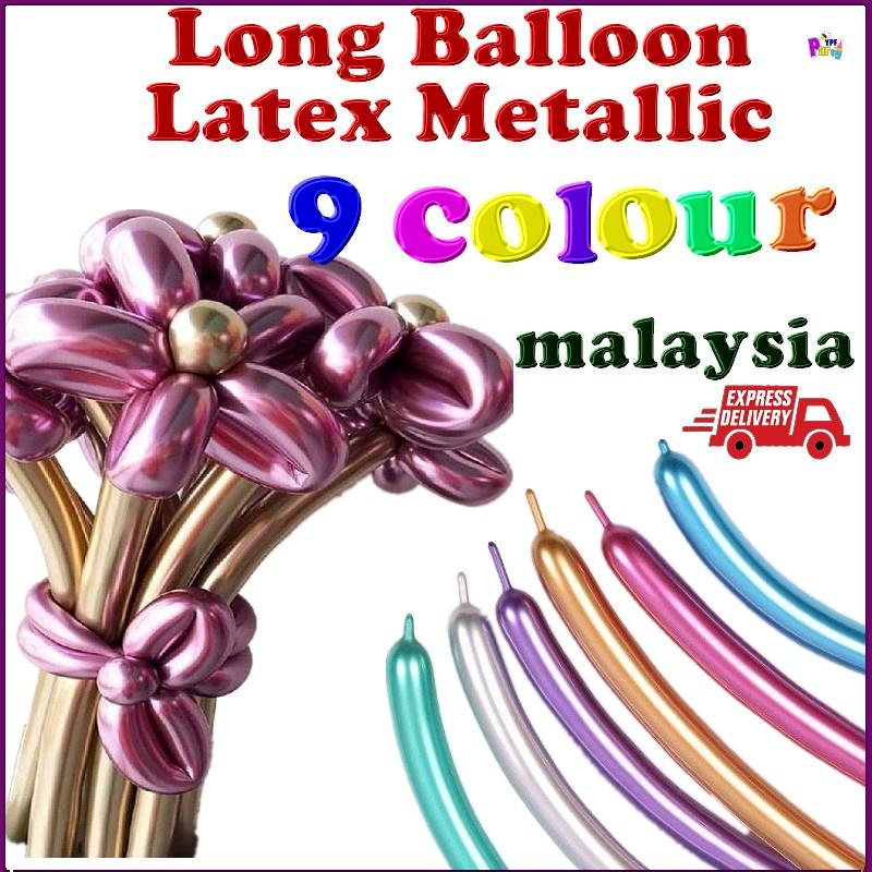 30pcs Long Balloon Latex Metallic Magic Shape Modelling Bouquet Ballon ...