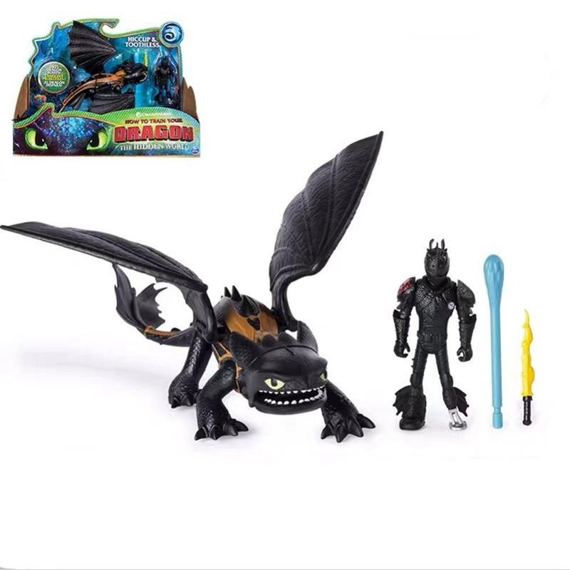 White Black Model Toys Toothless Action Figure Hidden World Cartoon ...