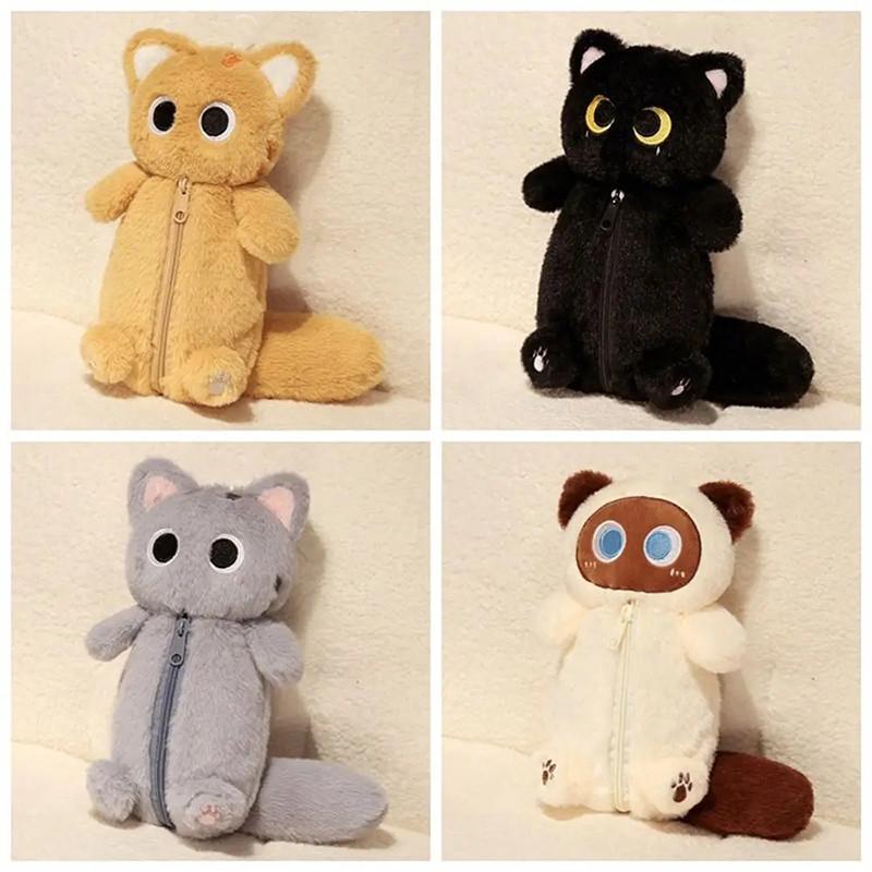 Beg Pensel Kucing, Reka Bentuk Anak Patung Kartun, Kotak Pensel ...