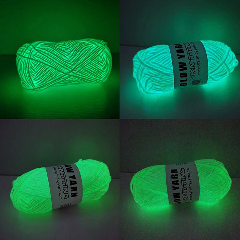 50g Functional Yarn Glow in The Dark Luminous Yarn Hand Knitting ...