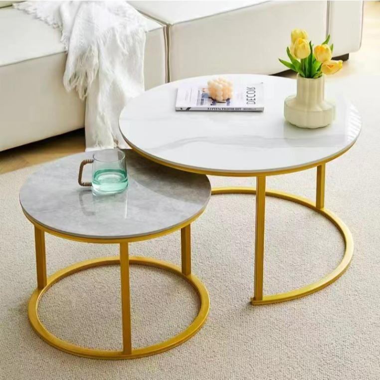 Marble coffee table combination, modern and simple small living ...