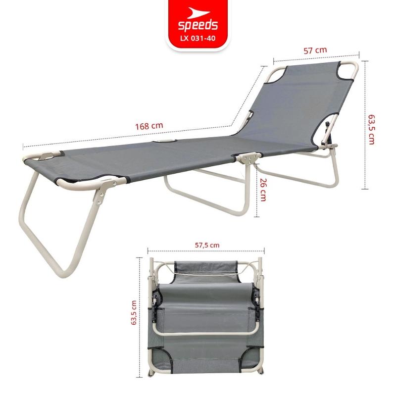 SPEEDS Ranjang Dipan Lipat Portabel Velbed Tempat Tidur Aluminium ...