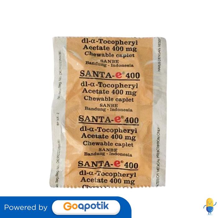 Jual SANTA-E 400 IU STRIP 4 KAPLET - Kota Bekasi - Apotek Najeeb By ...