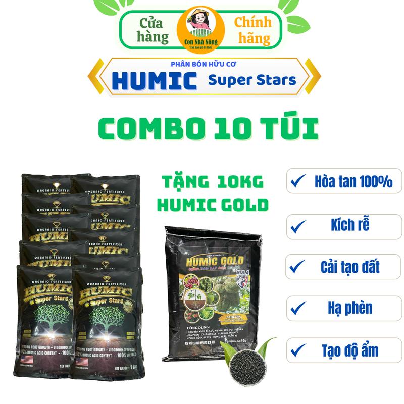 Combo 10 túi Humic Super Stars tặng 10kg Humic Gold - phân bón - TikTok ...