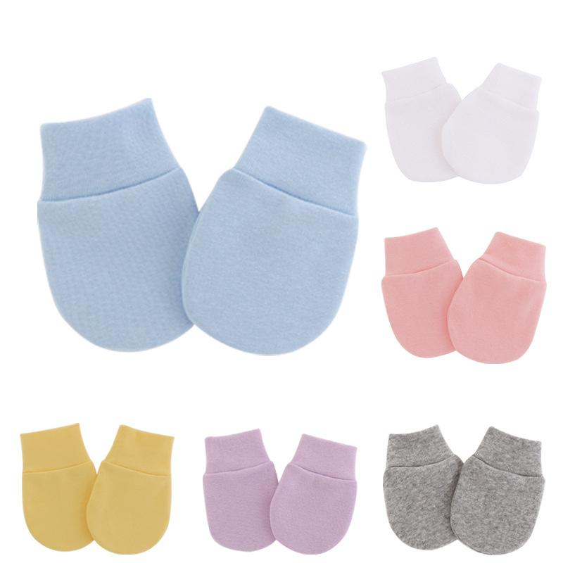 2PCS Baby Anti Scratching Soft Cotton Gloves Newborn Protection ...