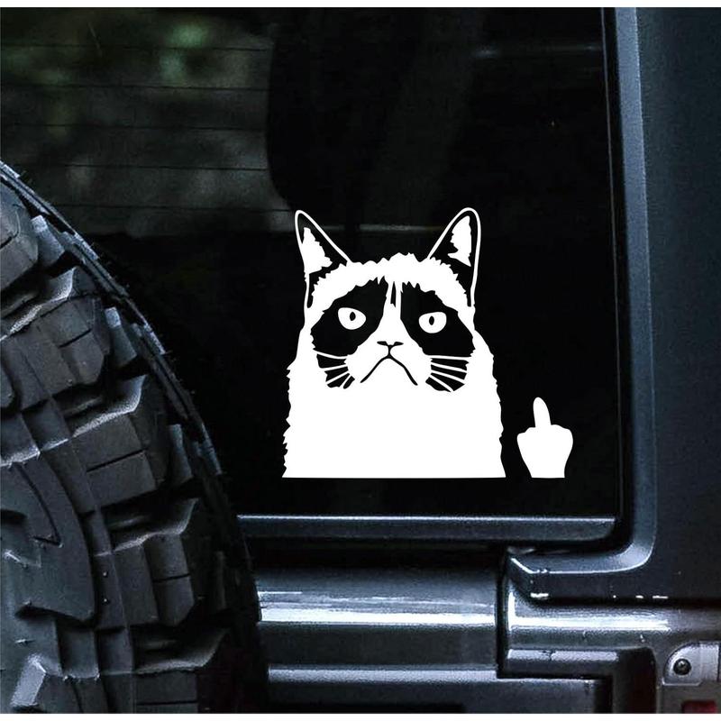 Sunset Graphics & Decals Grumpy Cat Decal Vinyl Car Sticker - TikTok Shop