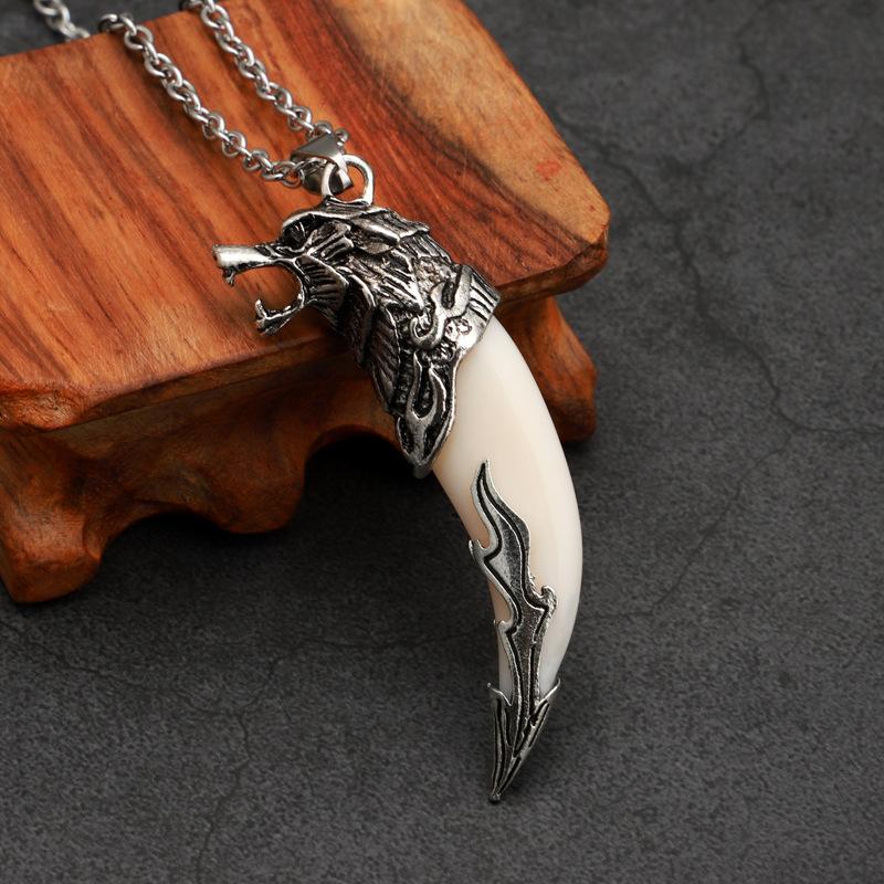 Domineering and Ferocious Wolf Head Animal Wolf Fang Pendant - TikTok ...