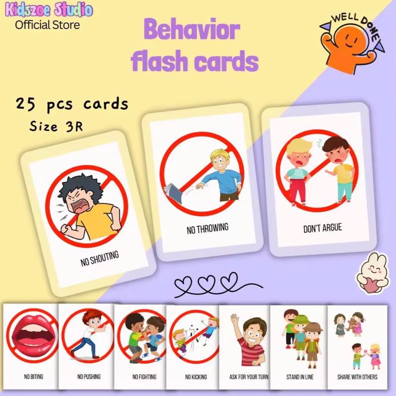 Behavior good manner flashcards laminated for kids educational - TikTok ...